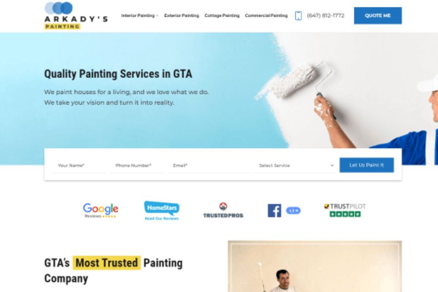 Website Redesign For Painting Company | Gilmedia