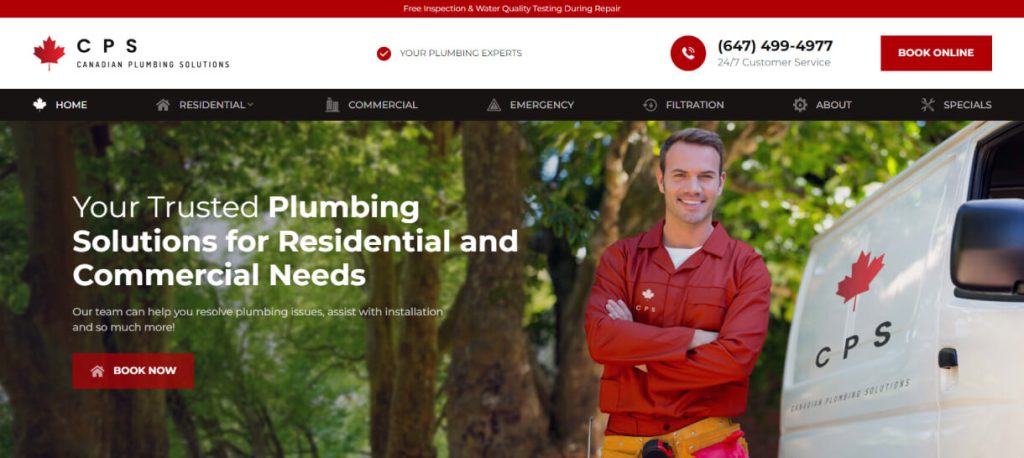 Lead Generation Website For CPS Plumbing | Gilmedia